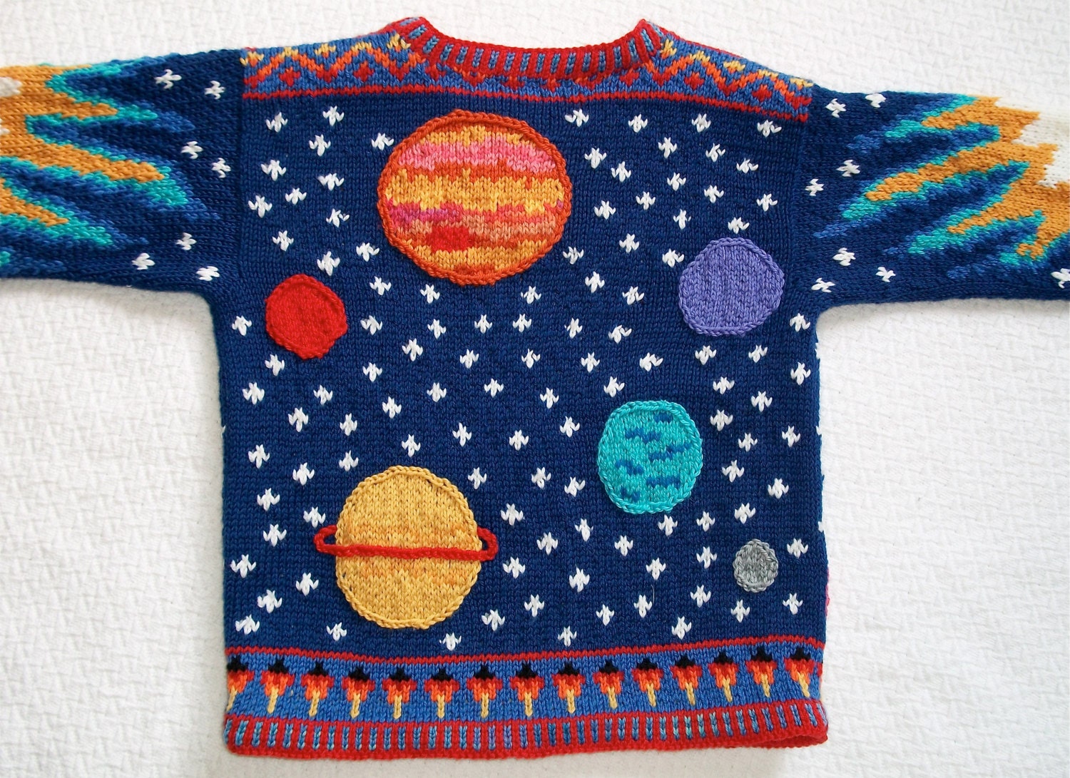 Knitting Pattern: Rocket Sweater Size Five Years - Etsy