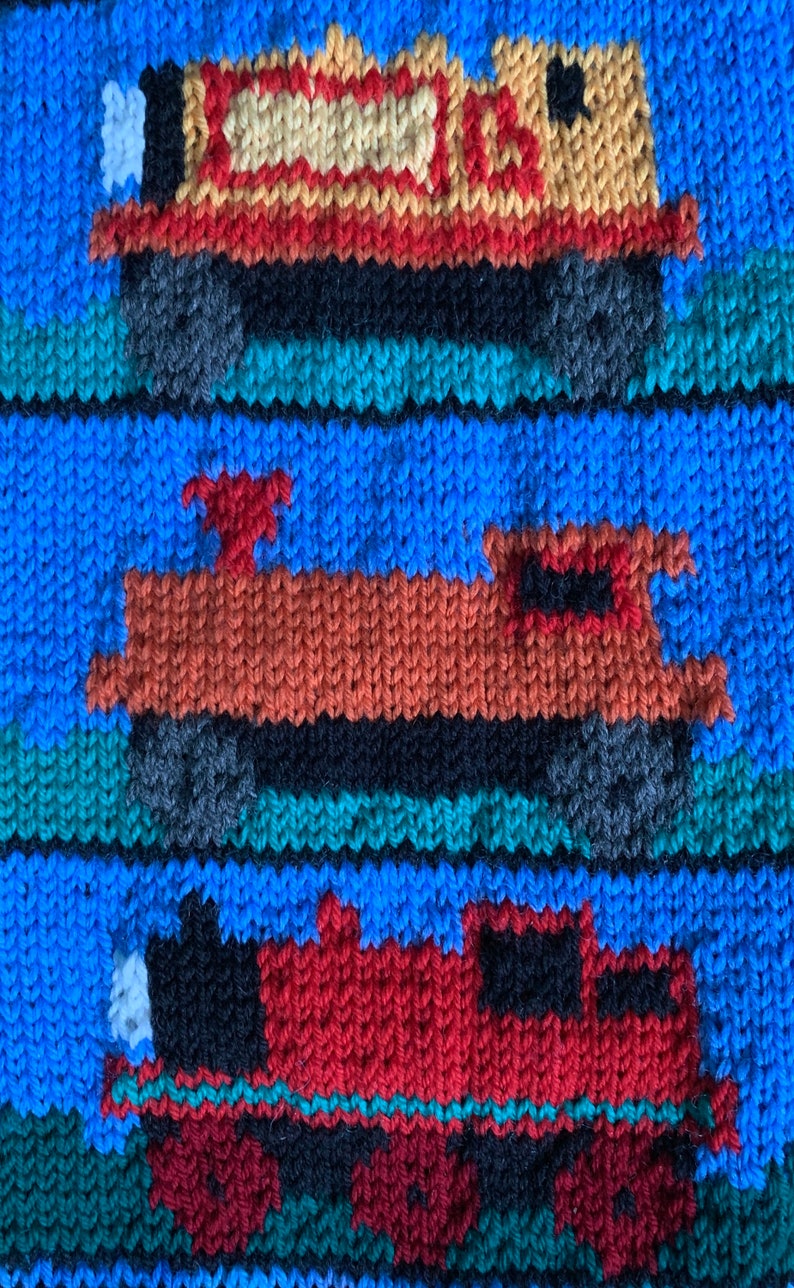 Knitting Pattern: Trains Size Five Years - Etsy