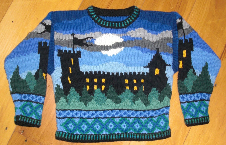 Knitting Pattern: Castle Size Four Years - Etsy