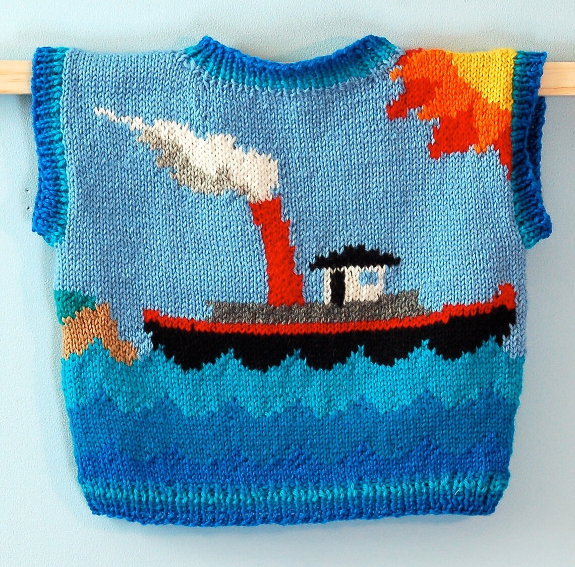 Knitting Pattern: Lighthouse Size One Year With Vests or Sleeves - Etsy