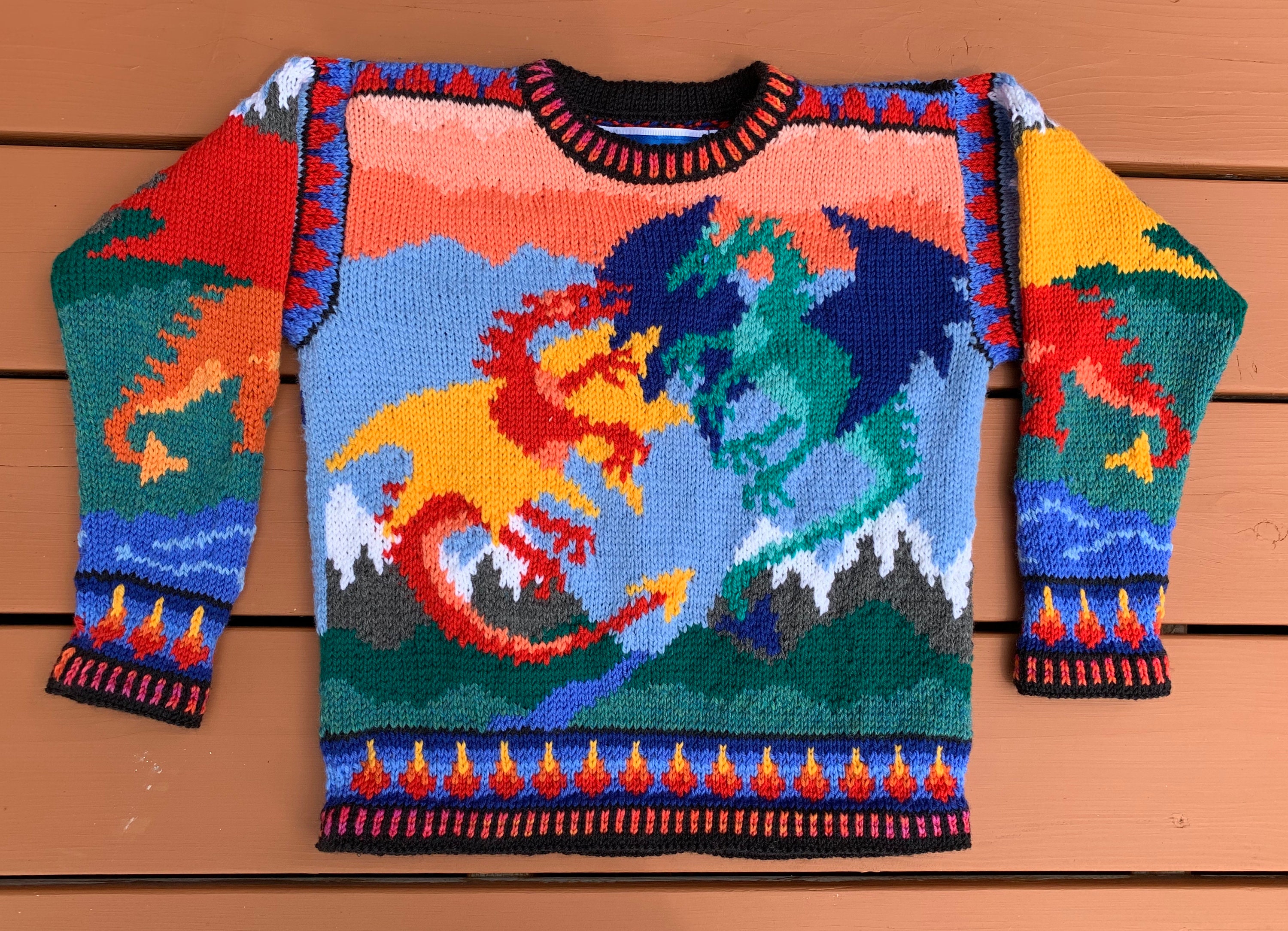 Knitting Pattern: Dragons Size Five Years - Etsy
