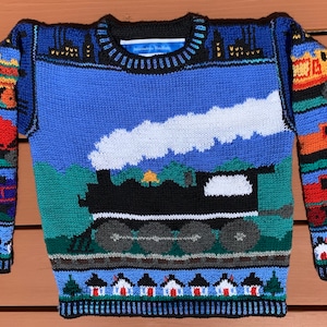 Knitting Pattern: Trains Size Five Years - Etsy