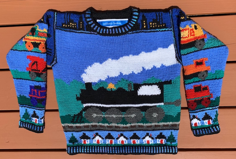 Knitting Pattern: Trains Size Five Years - Etsy