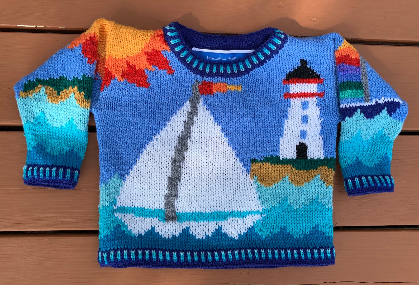 Knitting Pattern: Lighthouse Size One Year With Vests or Sleeves - Etsy