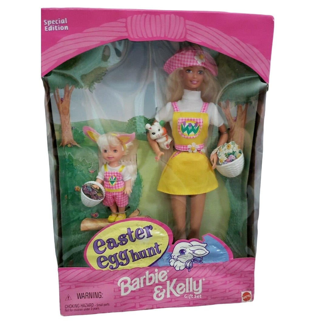 1997 Mattel Special Edition "easter Egg Hunt" Barbie and Kelly Gift Set ...