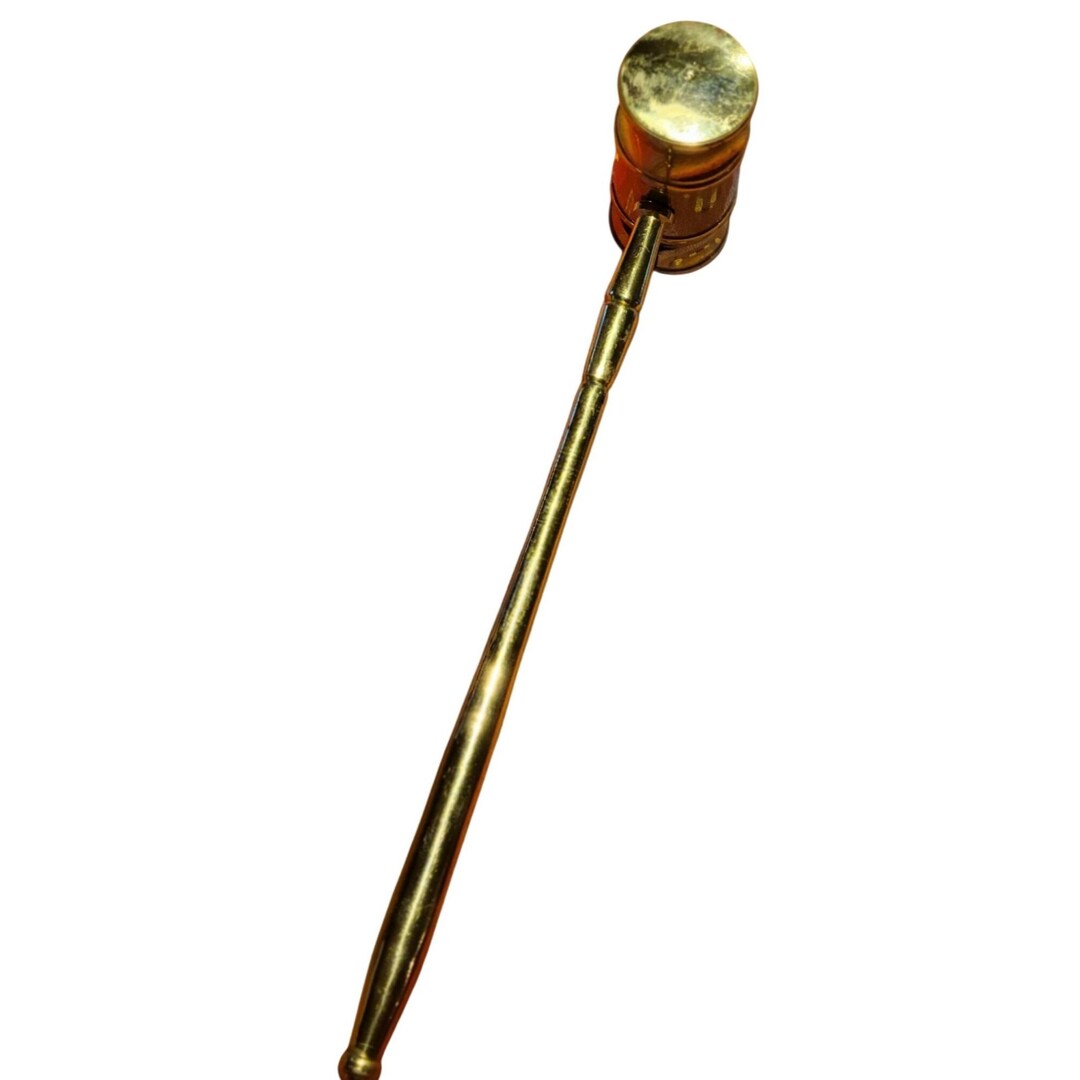 Vintage Gold-toned Brass Gavel Mallet With Long Handle Paperweight - Etsy