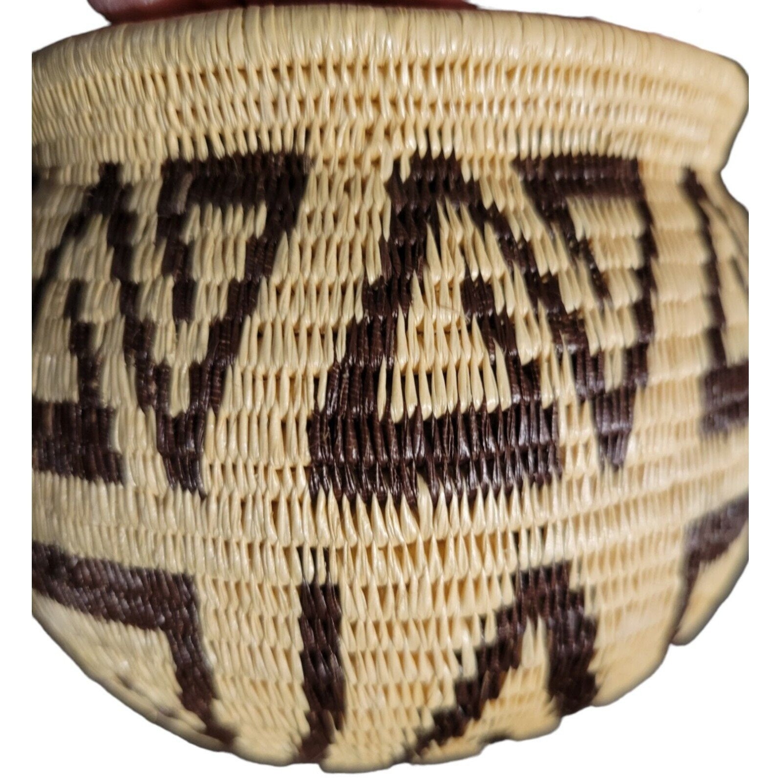 Wounaan Embera Indians Fine Art Woven Basket Bowl Native Art 4x4in Vtg ...