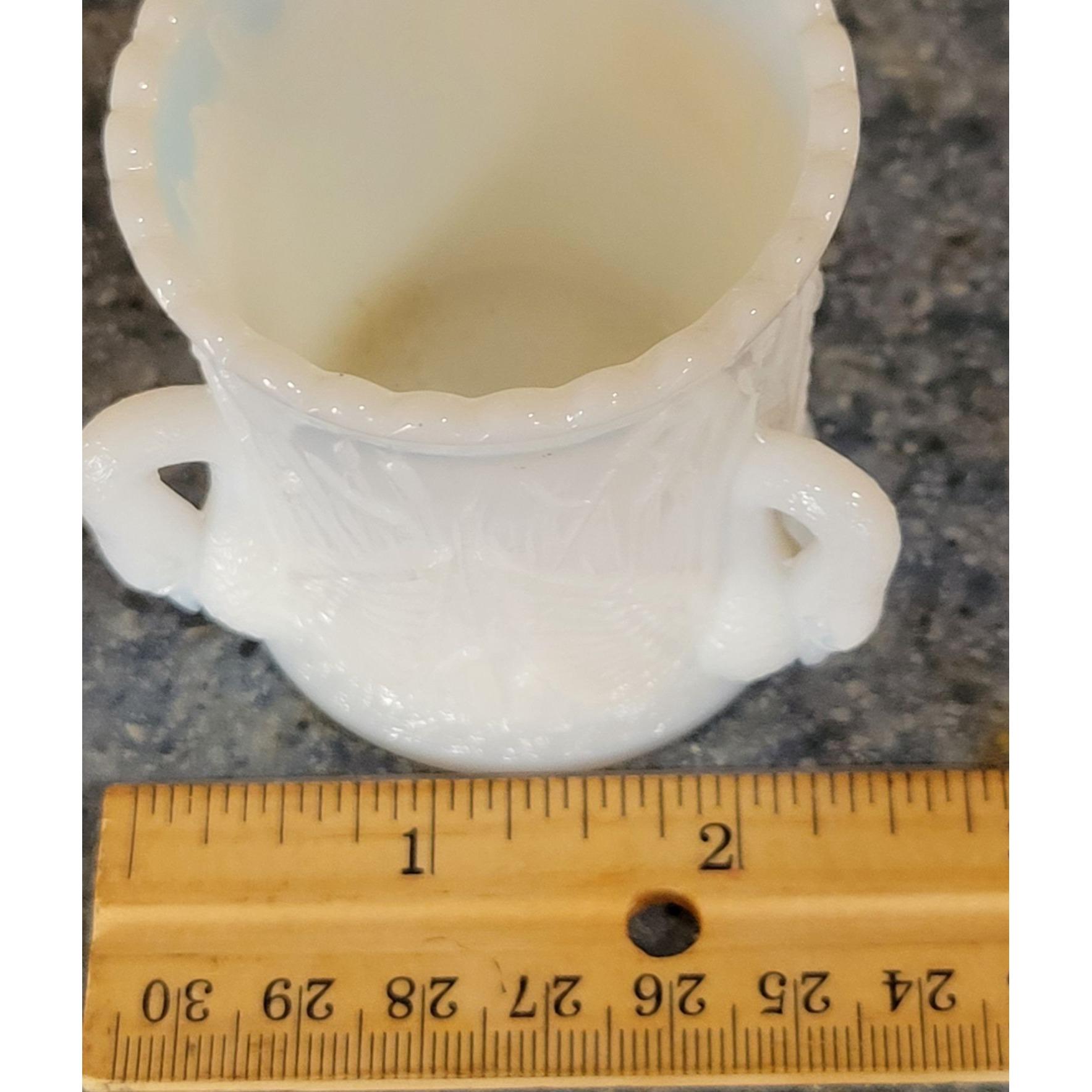 Westmoreland White Milk Glass Swan Toothpick Holder Dual Handles ...
