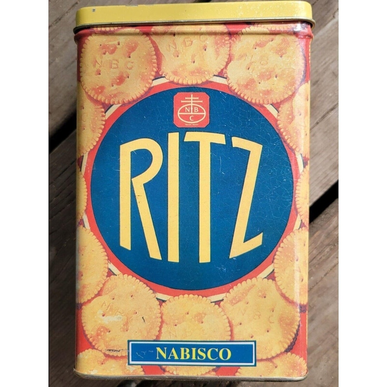 Vtg Nabisco Ritz Cracker Tin Container National Biscuit Company USA ...