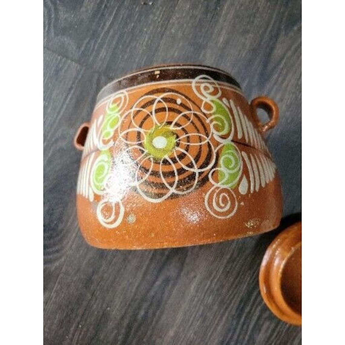 Signed Traditional Tlaquepaque Ollas De Barro Mexican Red Clay Bean Pot ...