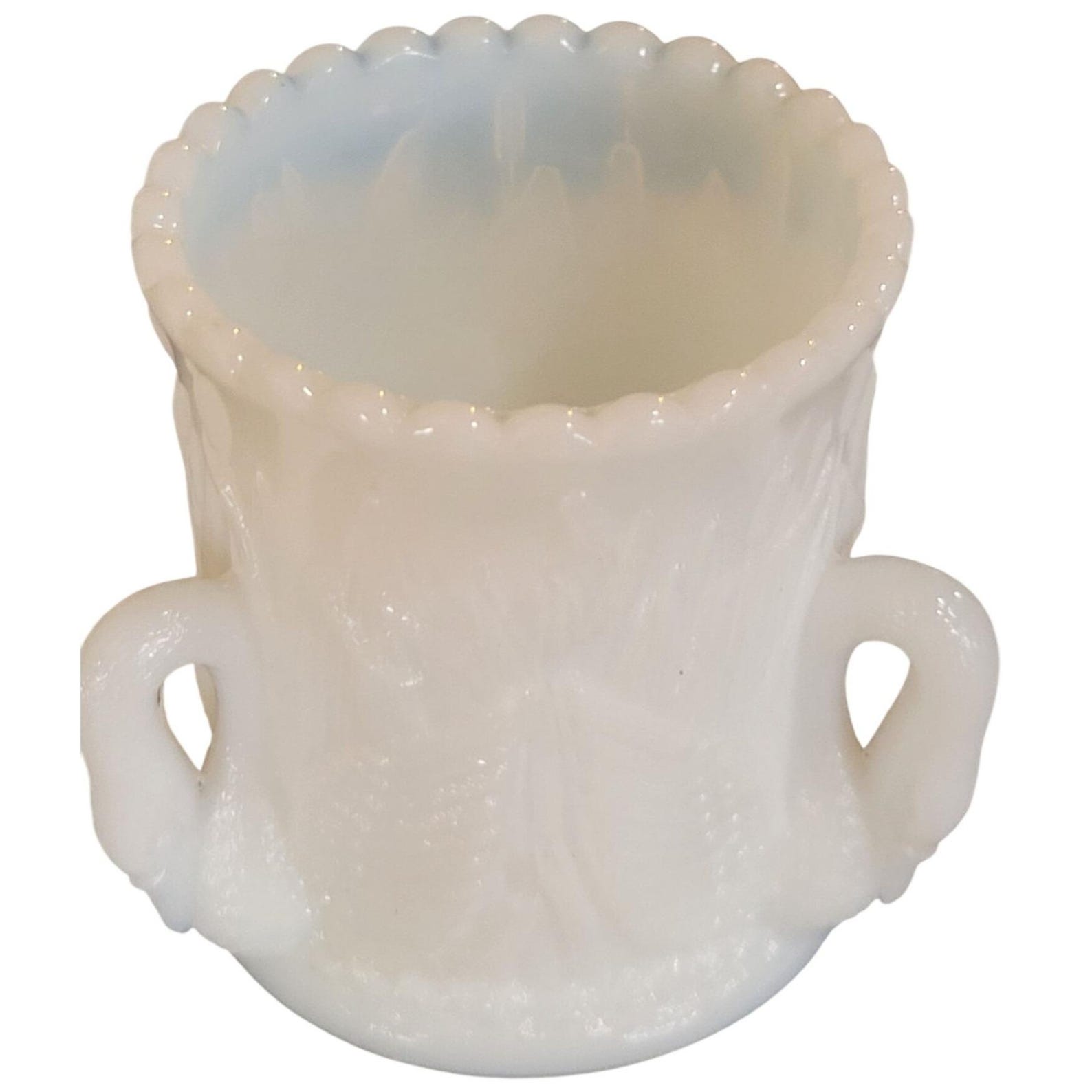 Westmoreland White Milk Glass Swan Toothpick Holder Dual Handles ...