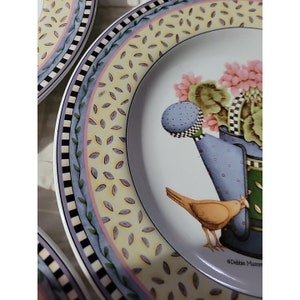 1999 Debbie Mumm for Sakura 3pc Spring Bouquet Salad Plates 8.25 in ...