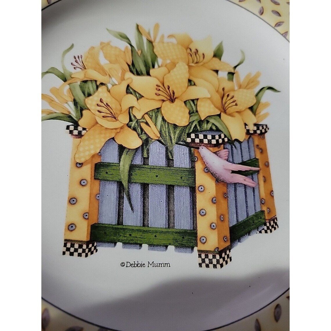 1999 Debbie Mumm for Sakura 3pc Spring Bouquet Salad Plates 8.25 in ...