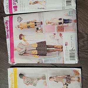 3 New Simplicity Patterns Tunics Apron Child Adult Dottie Angel 1133 ...