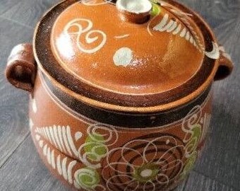 Mexico Red Clay Terracotta Bean Pot/ Frijolera De Barro Tonala/lead ...