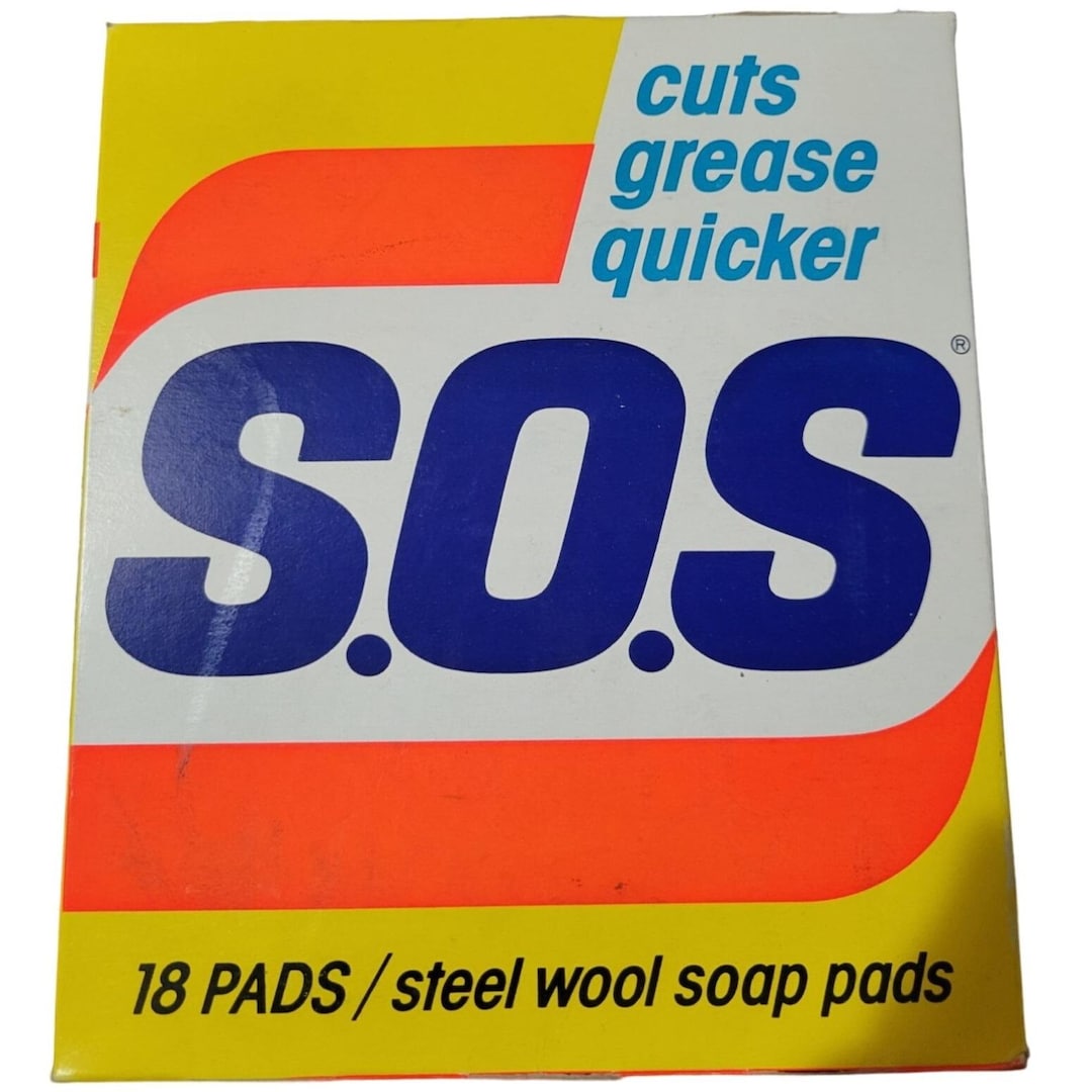 Miles Laboratories S.O.S Steel Wool Soap Pads 18 Pk Cuts Grease Quicker ...