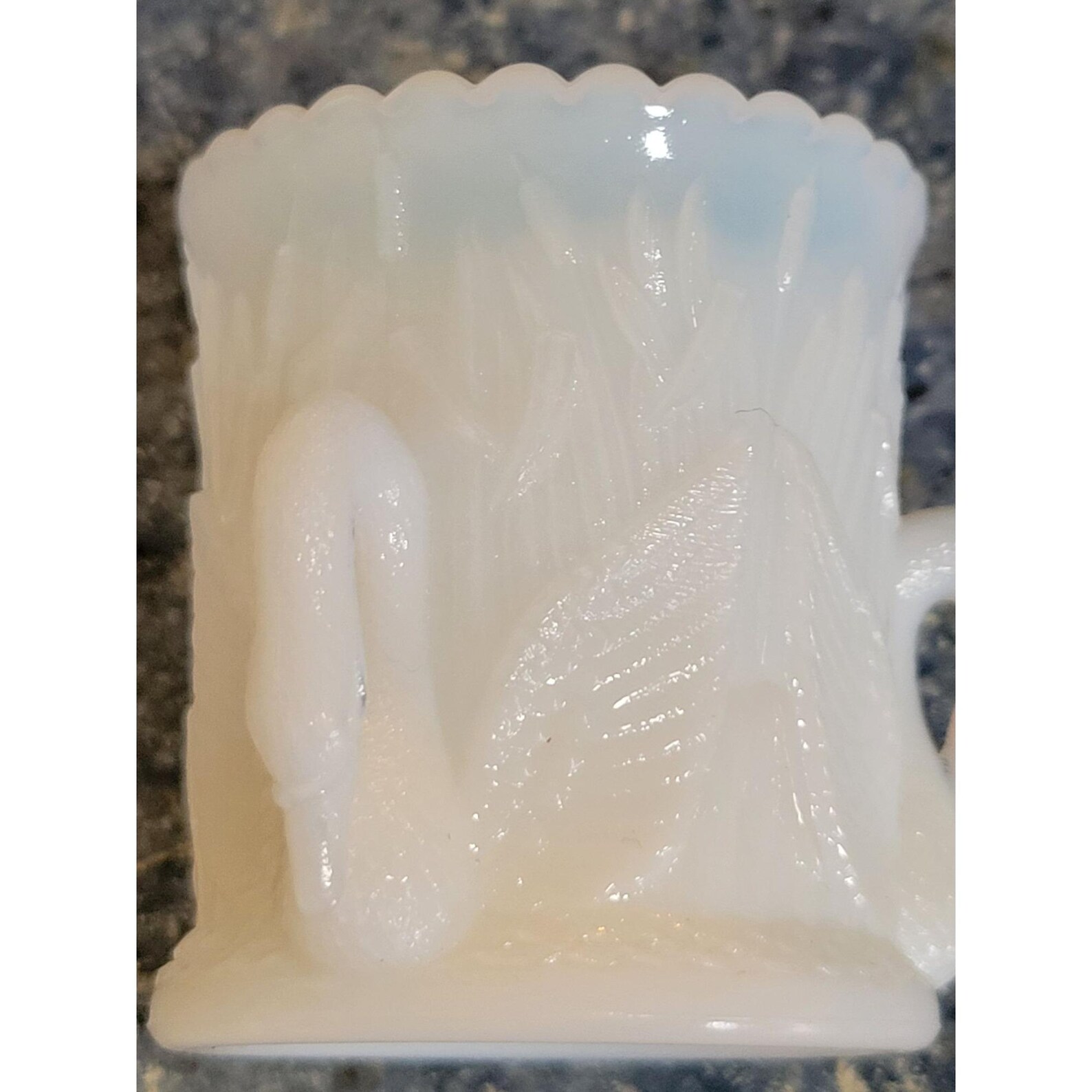 Westmoreland White Milk Glass Swan Toothpick Holder Dual Handles ...