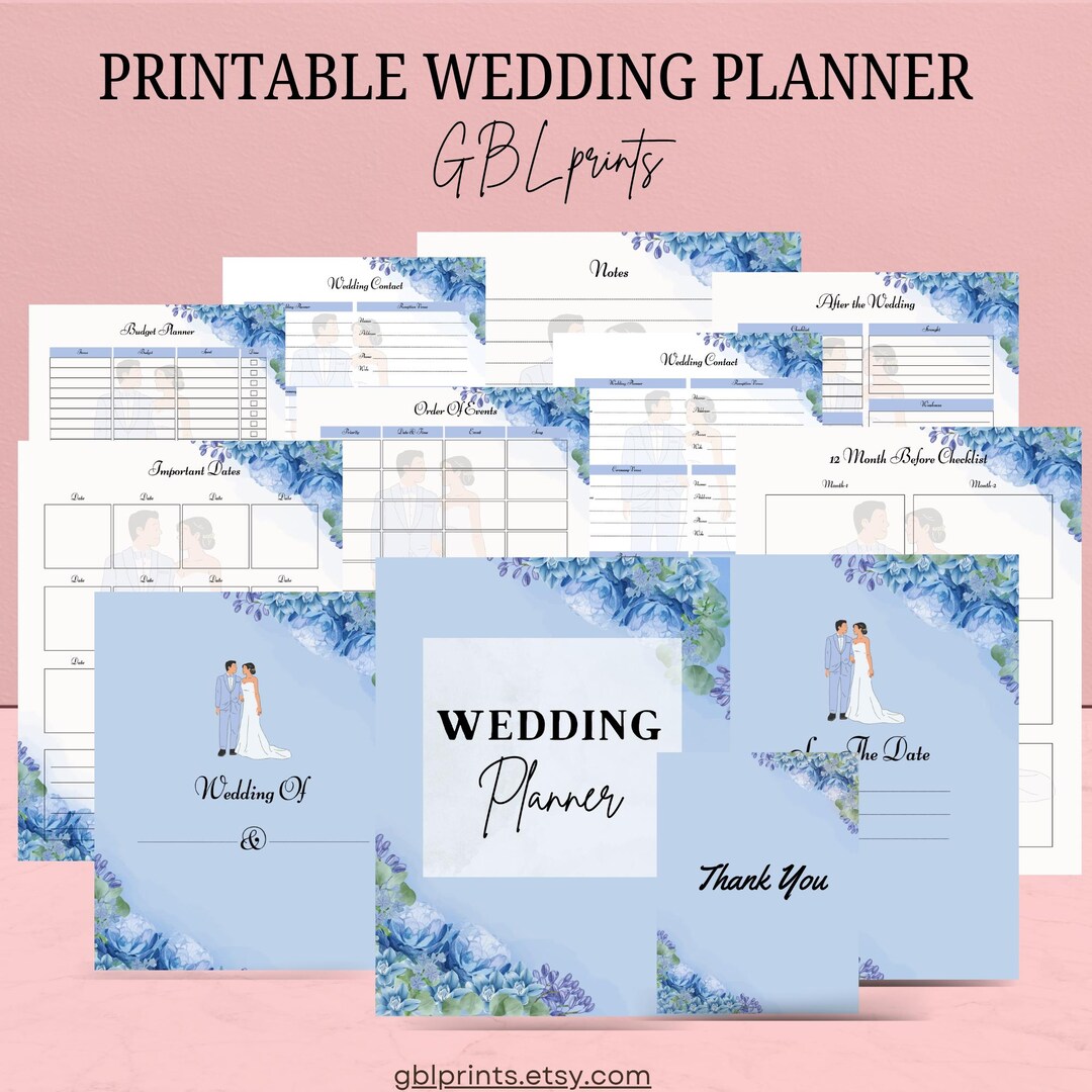 21-page Wedding Planner Printable PDF | Wedding Planning Checklist ...