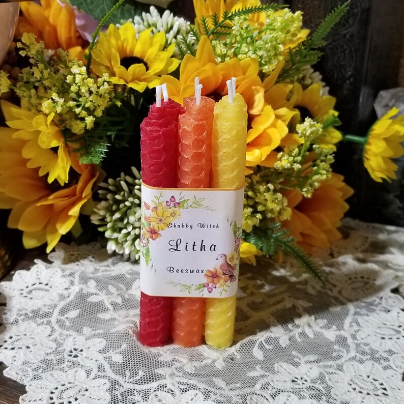 Litha Ritual Candles 6 Litha Mini Ritual Chime Candles - Etsy