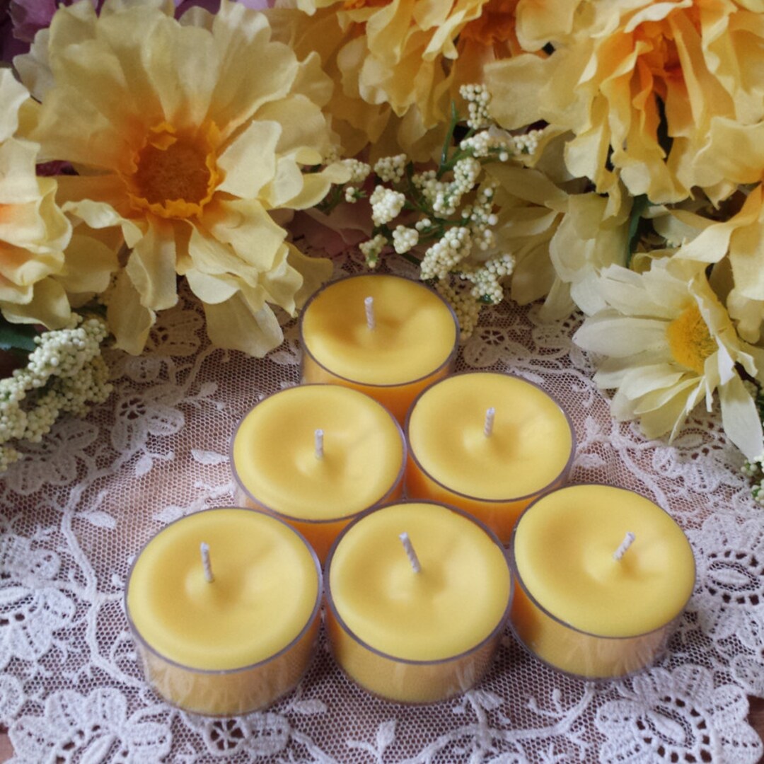 4 Lemon Pound Cake Tea Lights, Soy Tealights, Soy Wax - Etsy