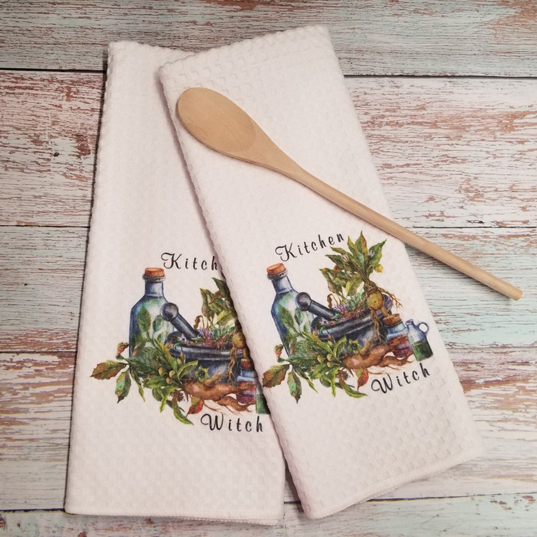 Kitchen Witchtowel, Witch Towel, Waffle Towel, Dish Towel, House ...
