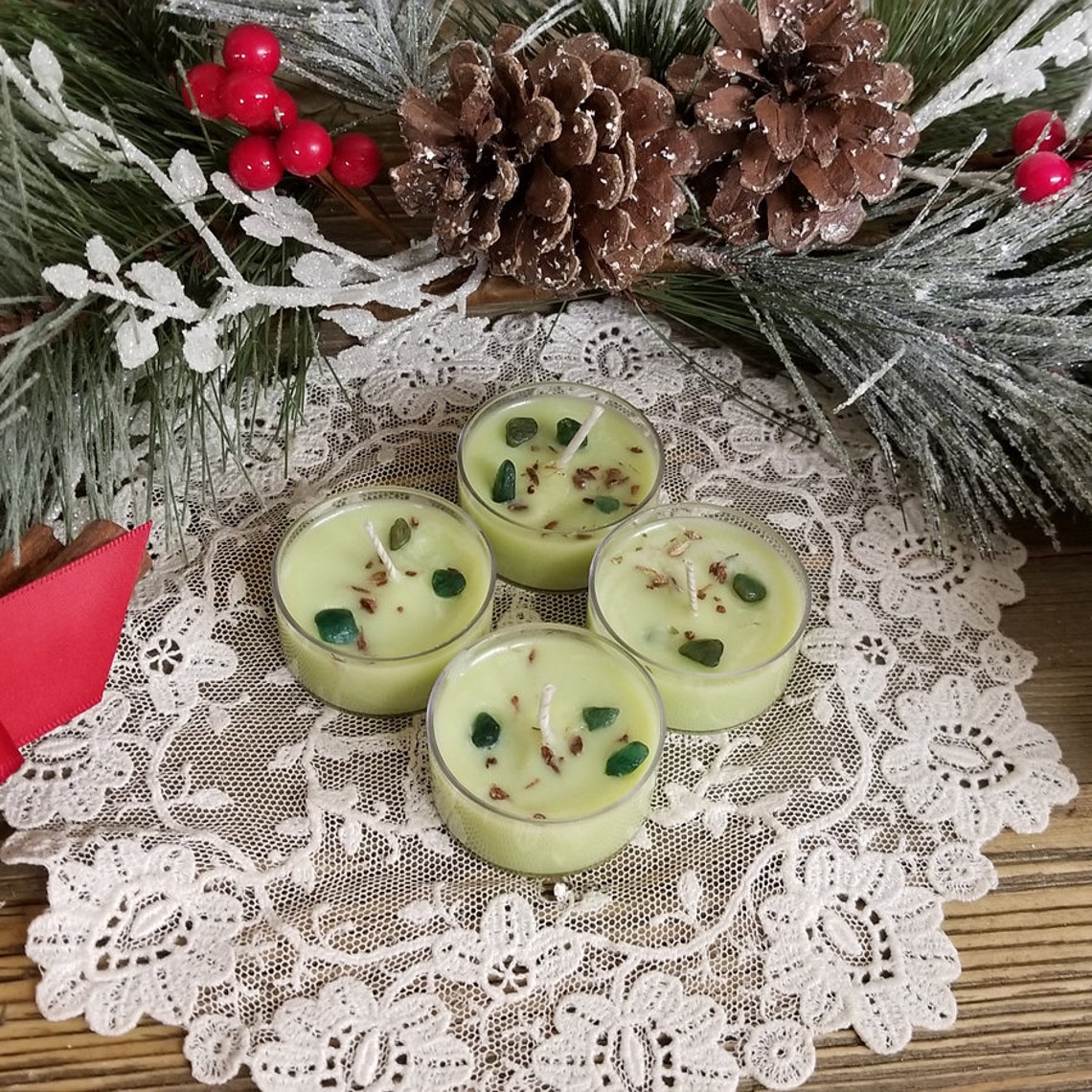 Bayberry Tea Lights, 4 Pack Soy , New Years Prosperity Candles - Etsy
