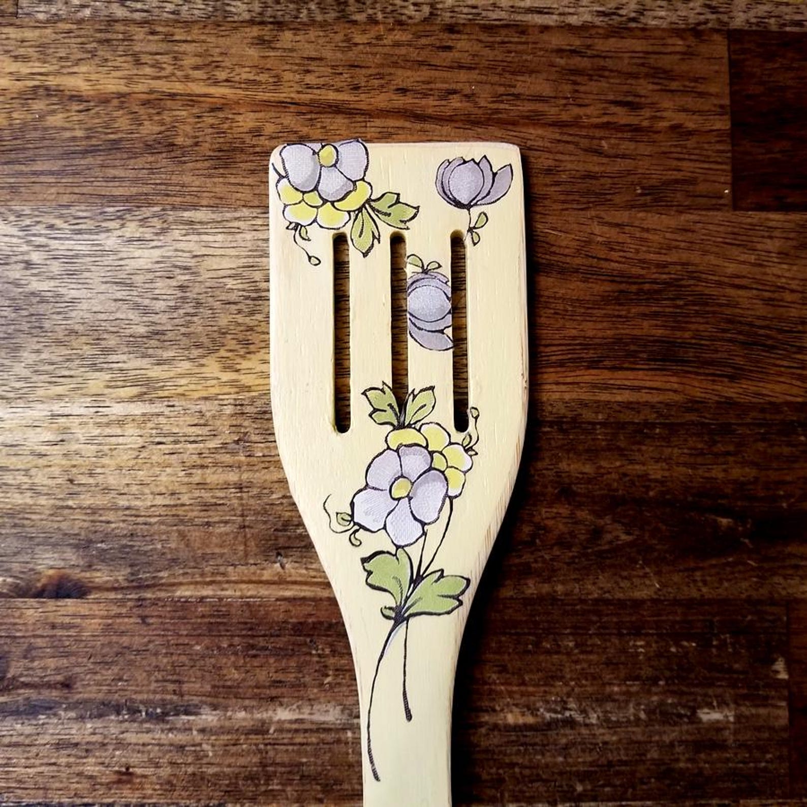 Vintage Style Wooden Spoon, Cottage Core, Spoon Decor, Spoon With ...