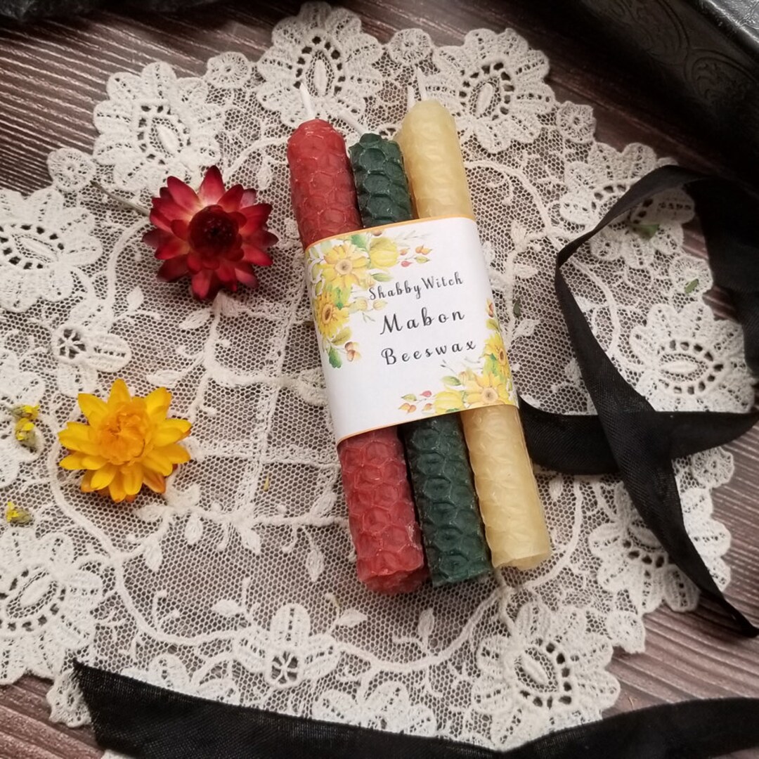 Shabby Witch Mabon Ritual Candles, 6 Mabon Mini Ritual, Chime Candles ...
