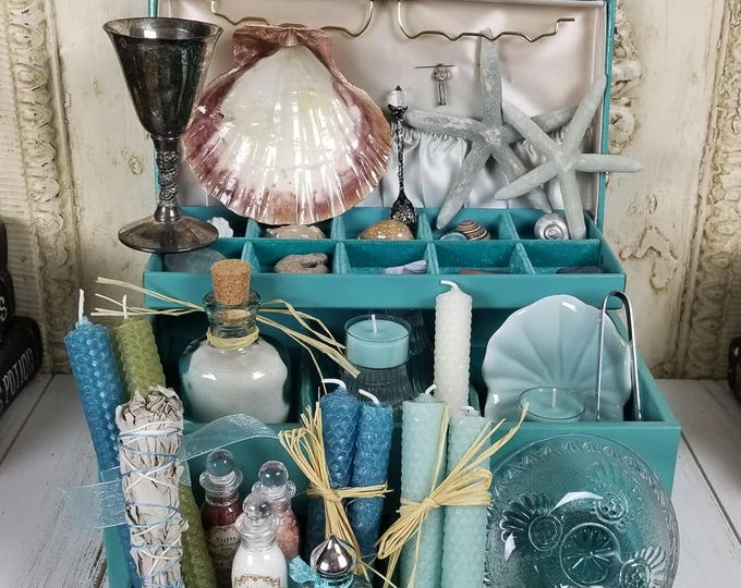 Mermaid Box, Sea Goddess Altar Box, Gddess Box, Witches Box, Vintage ...