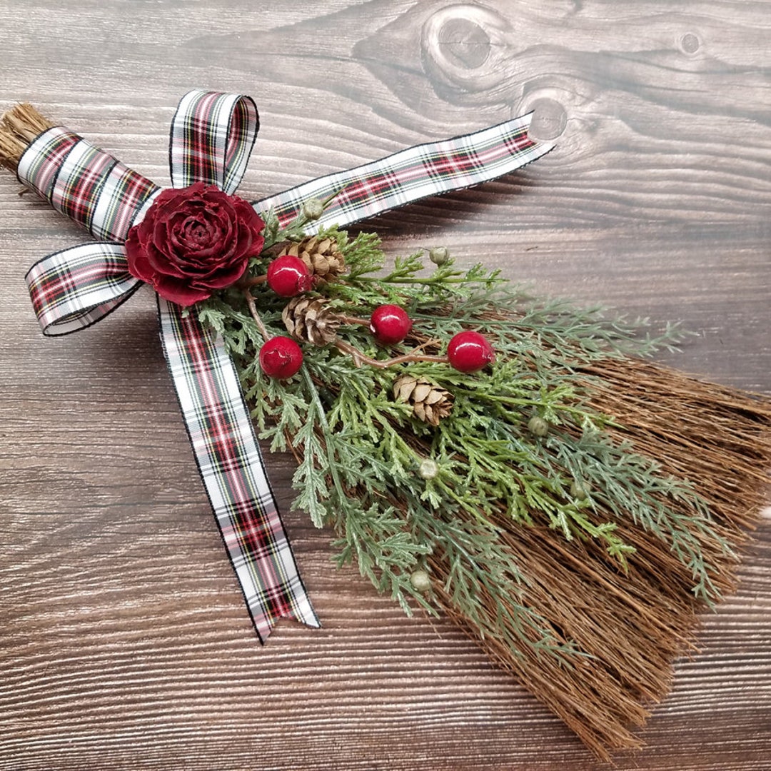 Yule Altar Besom, Altar Broom, Witch Besom, Witches Broom, Winter Besom ...