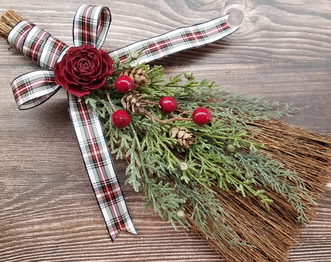 Yule Altar Besom, Altar Broom, Witch Besom, Witches Broom, Winter Besom ...