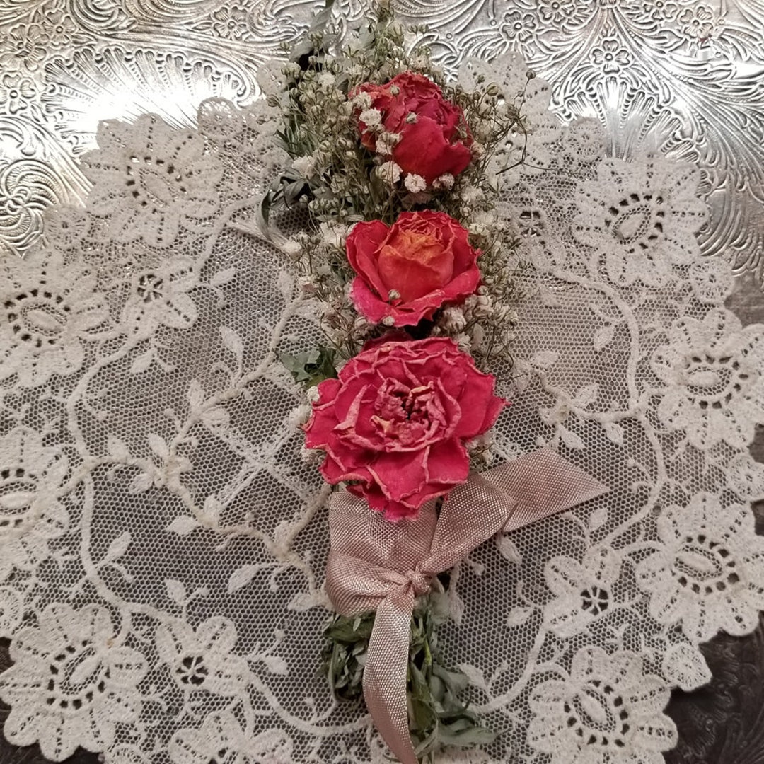 Floral Smudging Bundle, Mugwort, Rose & Baby's Breath, Smudge Stick ...