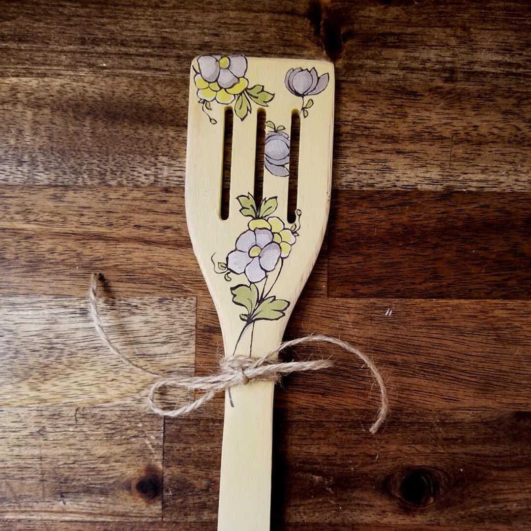 Vintage Style Wooden Spoon, Cottage Core, Spoon Decor, Spoon With ...