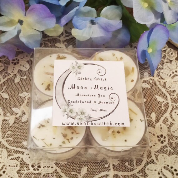 4 Moon Magic Tea Lights Lunar Tea lights Jasmine & | Etsy