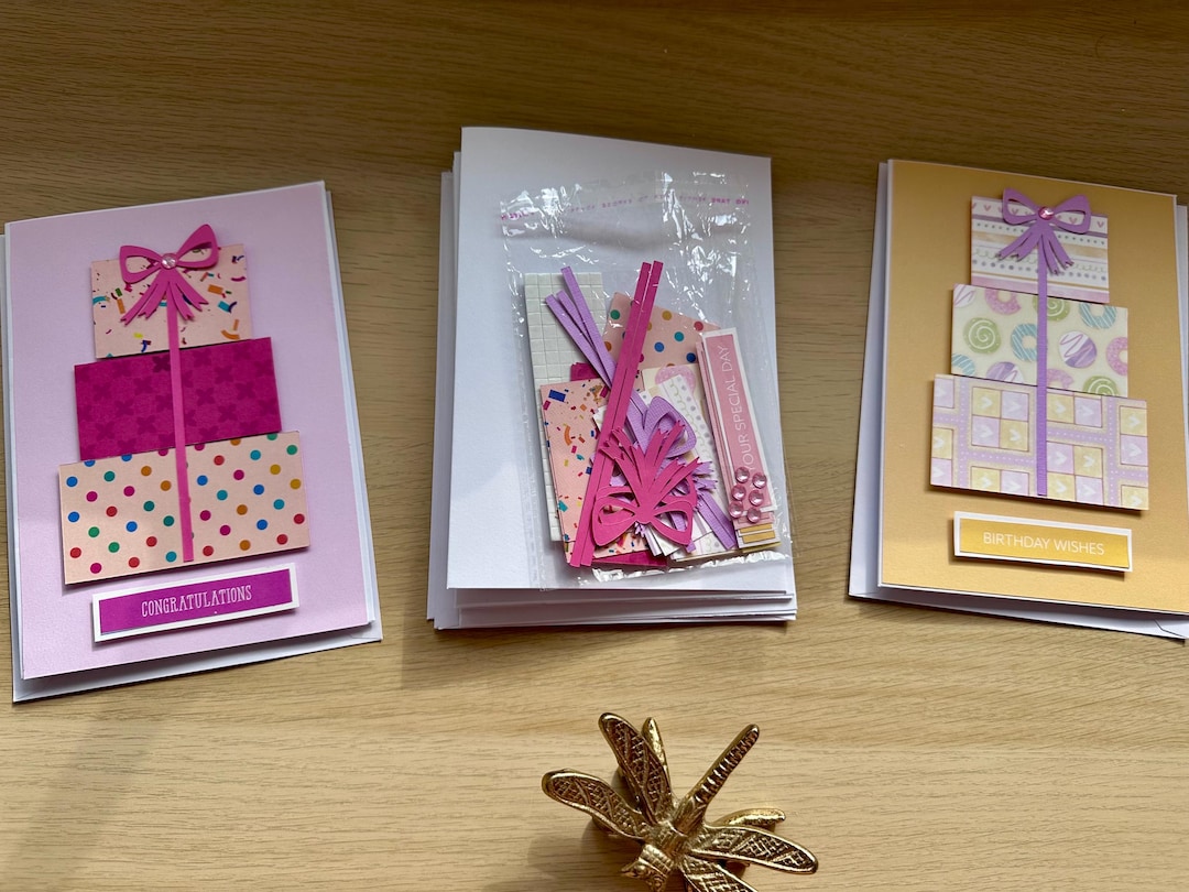 DIY Card Making Kit: 5 Handmade Greeting Cards With Guide Card - Etsy UK