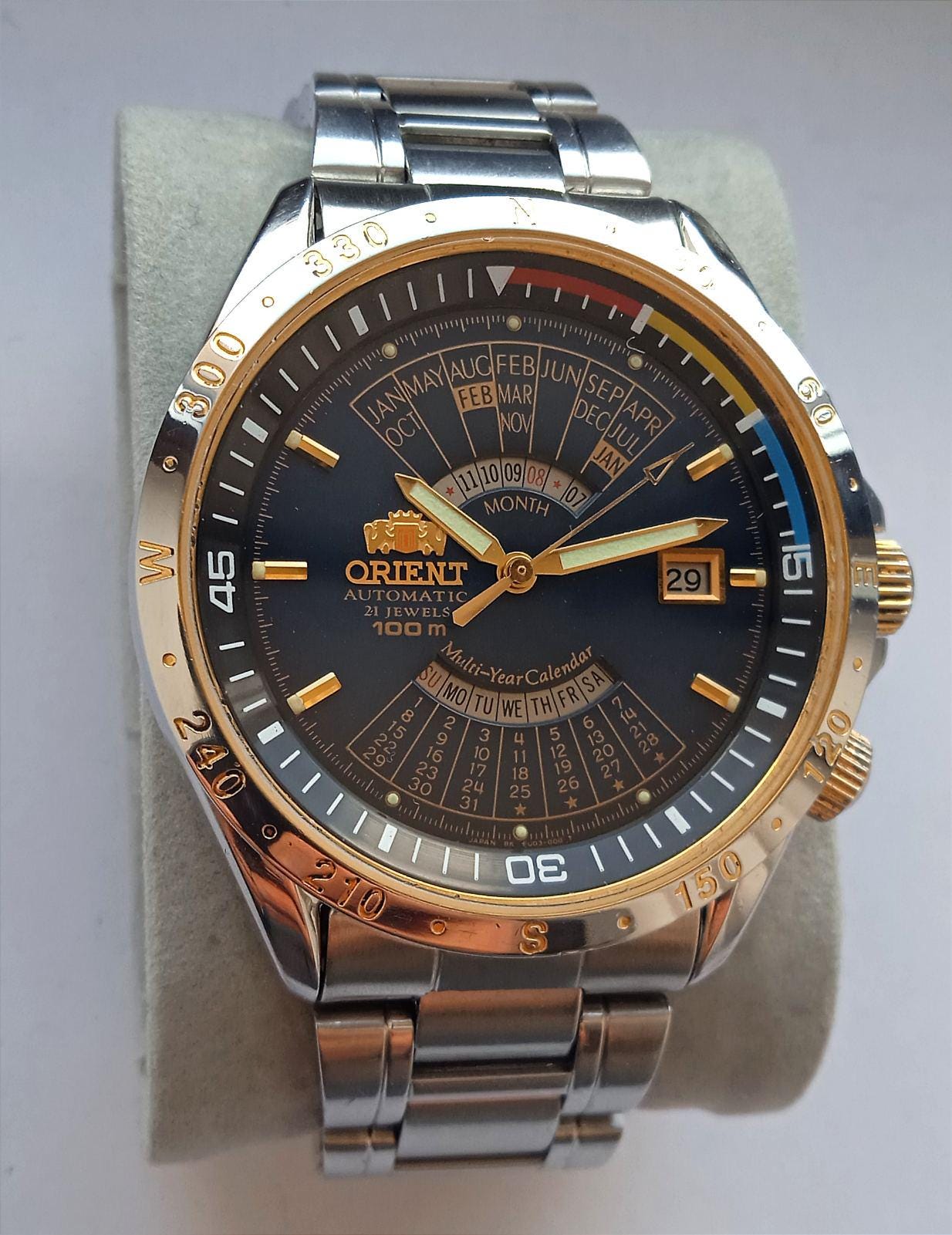 Rare Watch Orient, Automatic,multi-calendar. Japan Watch. 21 Jewels.day ...
