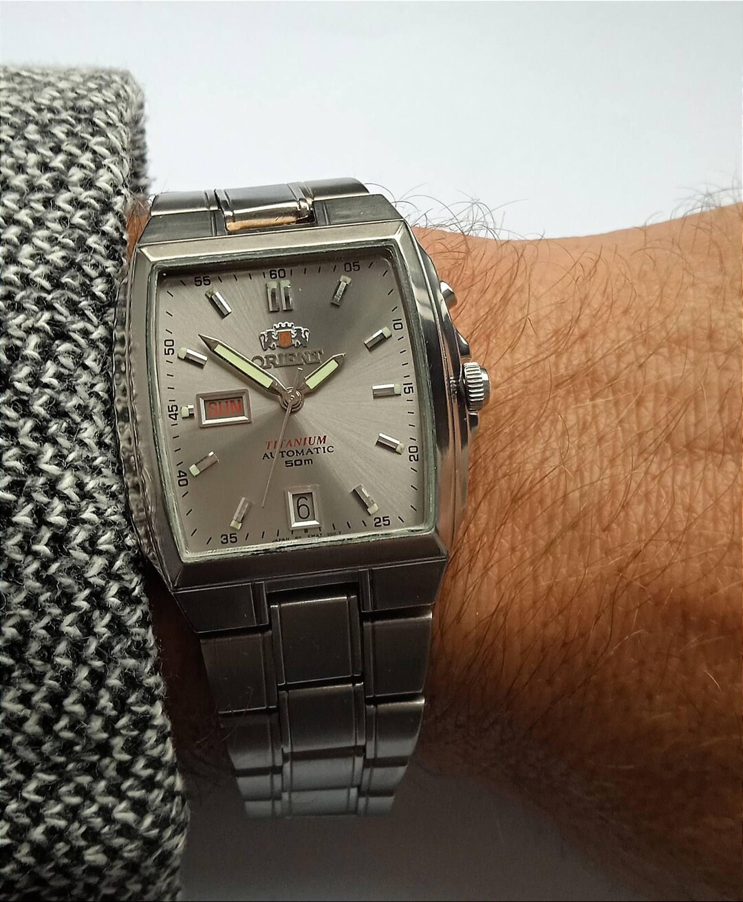 Orient Automatic Titanium Mens Silver Dial Day/date Japan Made - Etsy