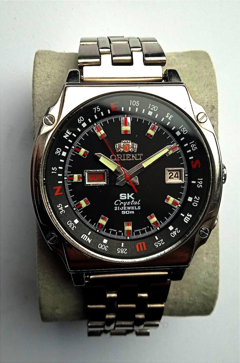 Vintage Watch Orient Sk,automatic Japan Watch.black Dial. - Etsy