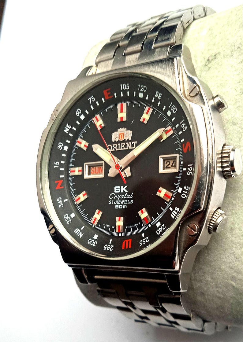 Vintage Watch Orient Sk,automatic Japan Watch.black Dial. - Etsy