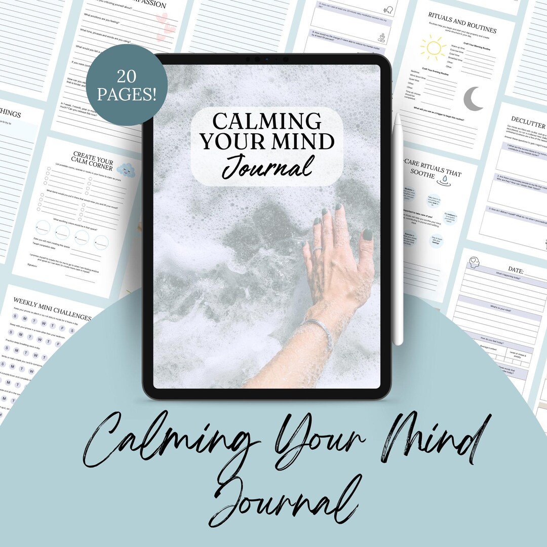 Calming Your Mind Digital Journal, Planner, Instant Download, Mind ...