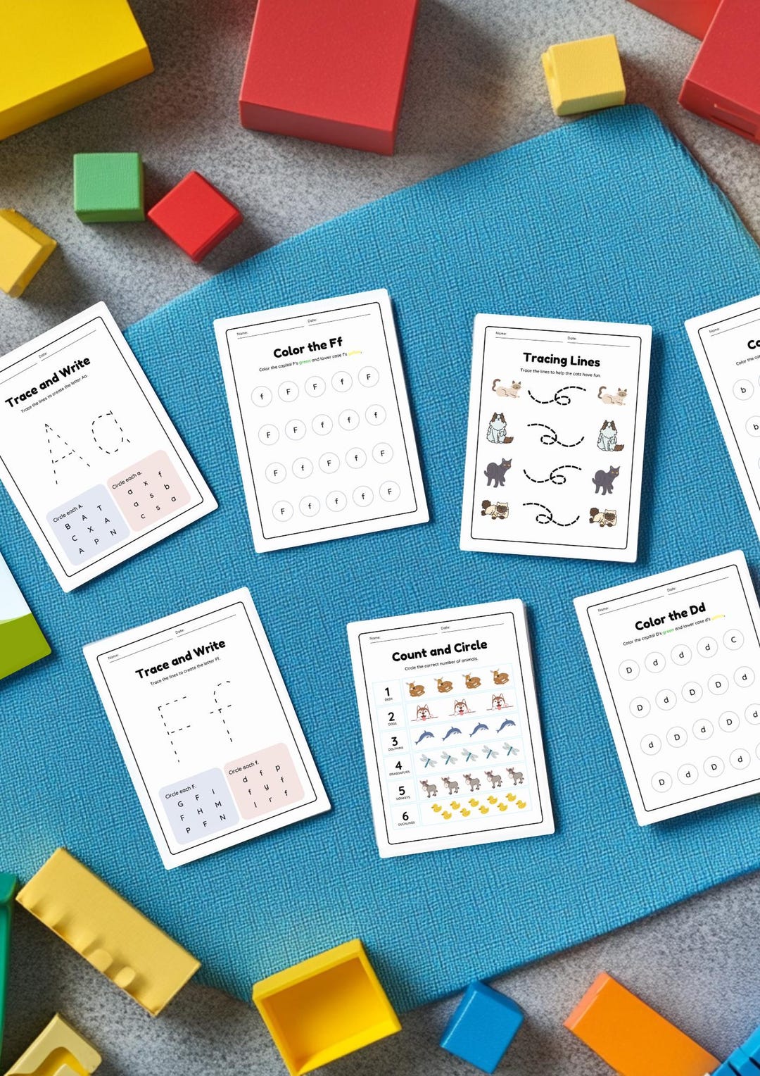 119 Pages Preschool Learning Worksheets Bundle for Kindergarten ...