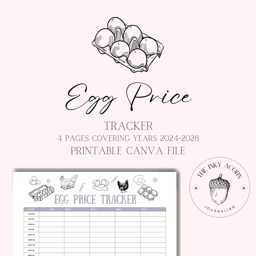 Egg Price Tracker | Printable - Etsy