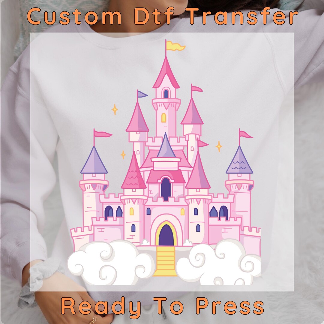 Princess Castle DTF Transfer, Mickey and Friends Disney Castle Ready to ...
