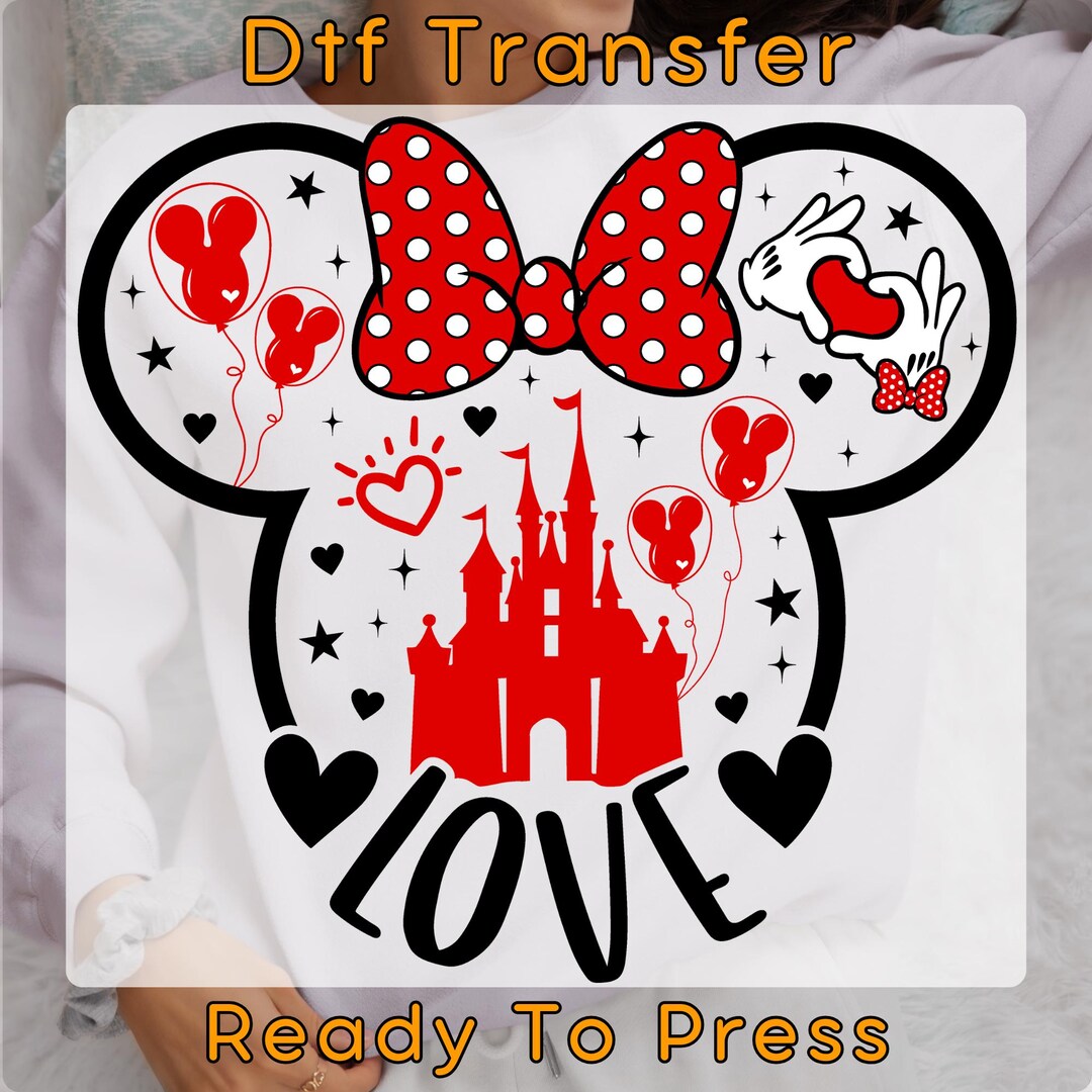 Minnie Mouse Birthday DTF Transfer: Princess Heat Press Print - Etsy