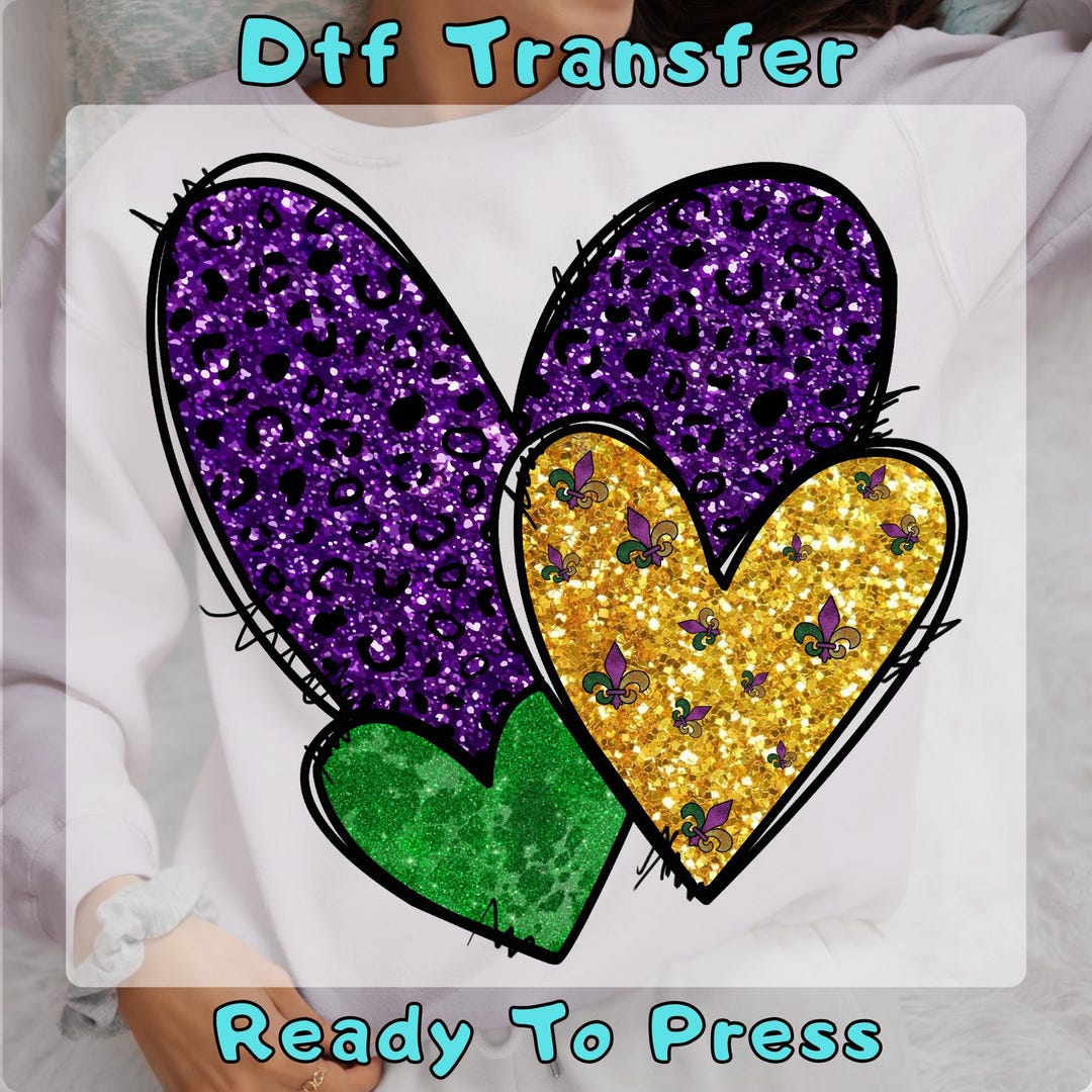 Hearts DTF Transfer: Ready to Press Shirt Design - Etsy