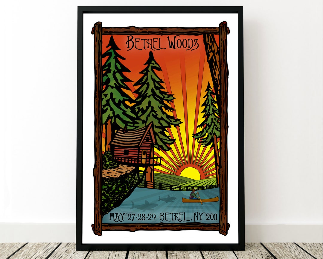 Phish Poster - Bethel Woods NY 2011, Concert Poster Art, Phish Lot ...