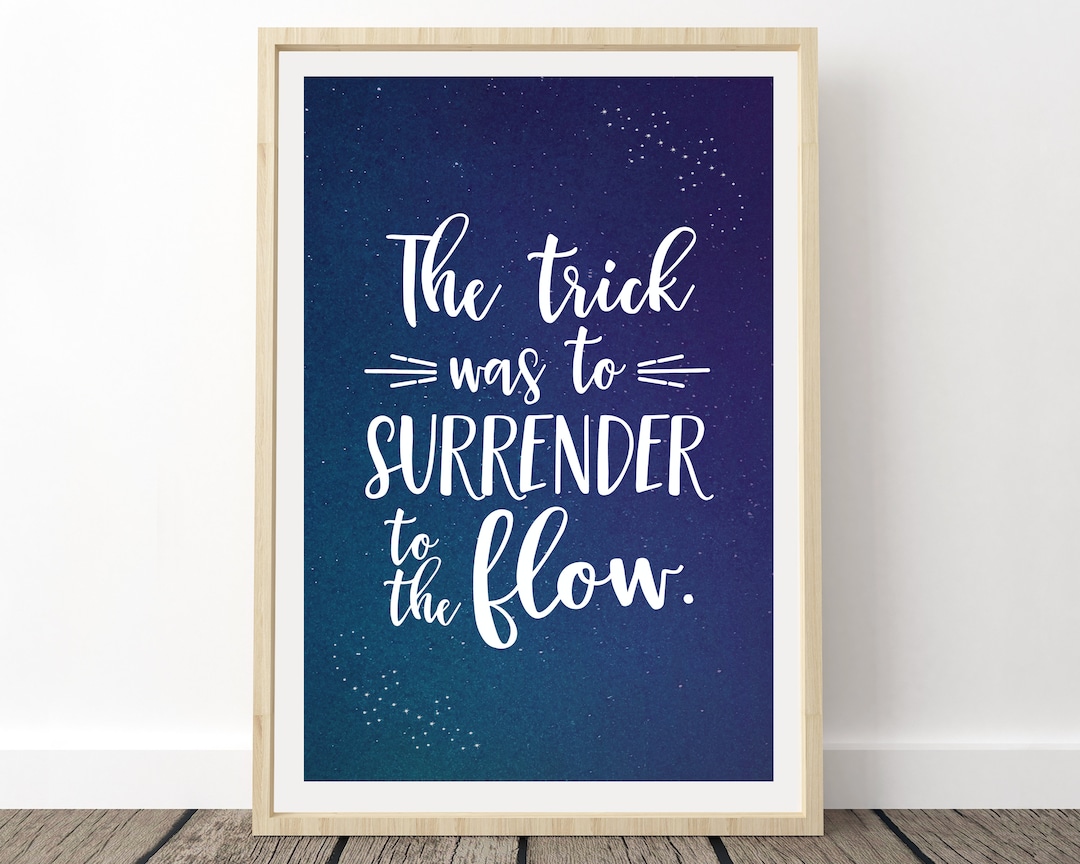 Phish Lyrics Poster - Lizards, the Trick Was to Surrender to the Flow ...