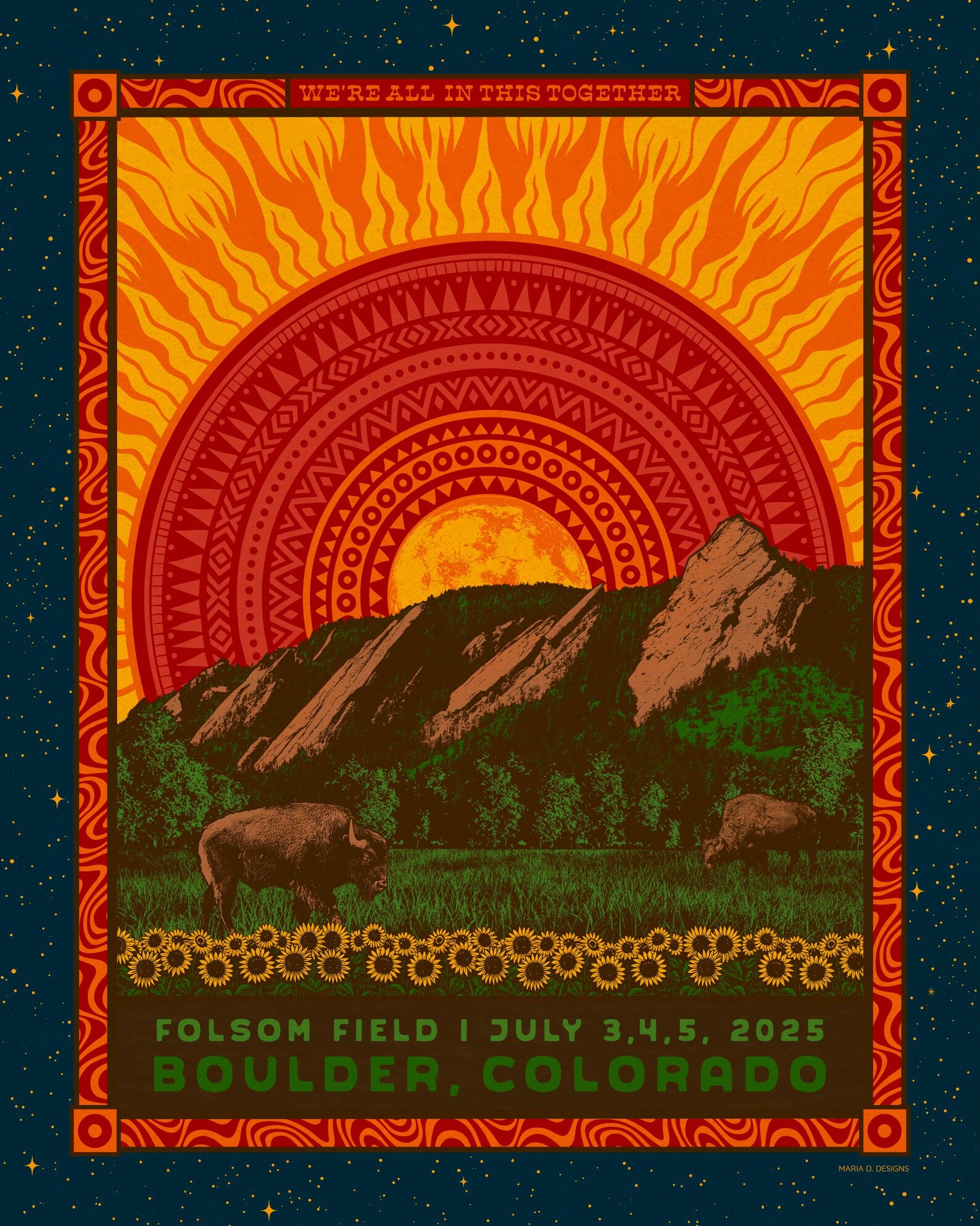 Phish Poster - Folsom Field Boulder CO, Phish Boulder Print, Phish Fan ...