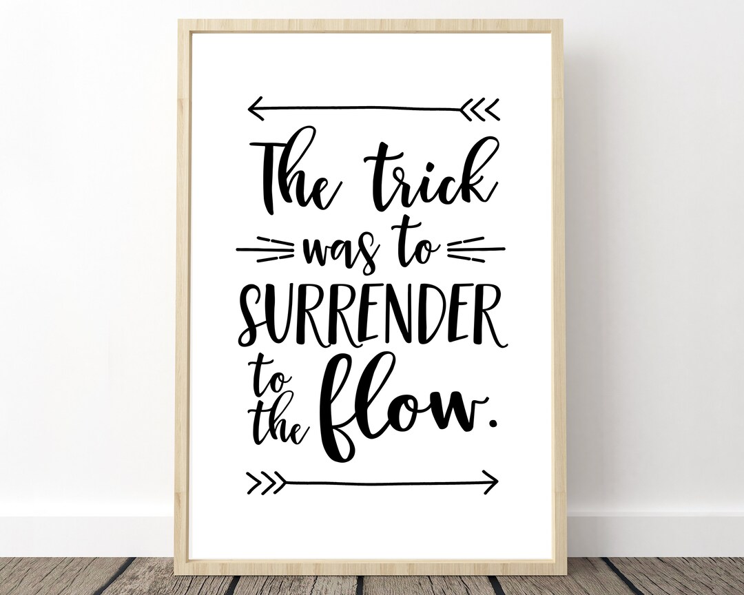 Phish Lyrics Poster - Lizards, "the Trick Was to Surrender to the Flow ...