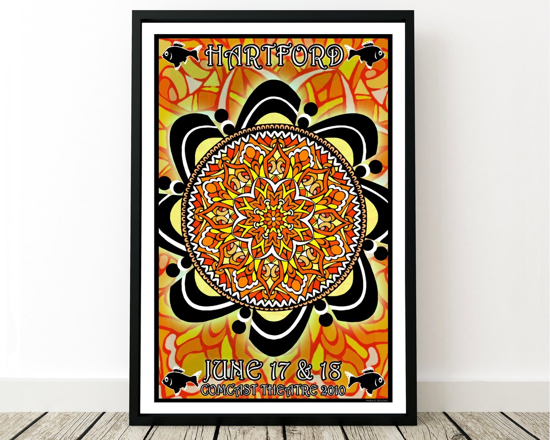 Phish Poster - Hartford CT 2010, Phish Summer Tour 2010, Phish Lot Art ...